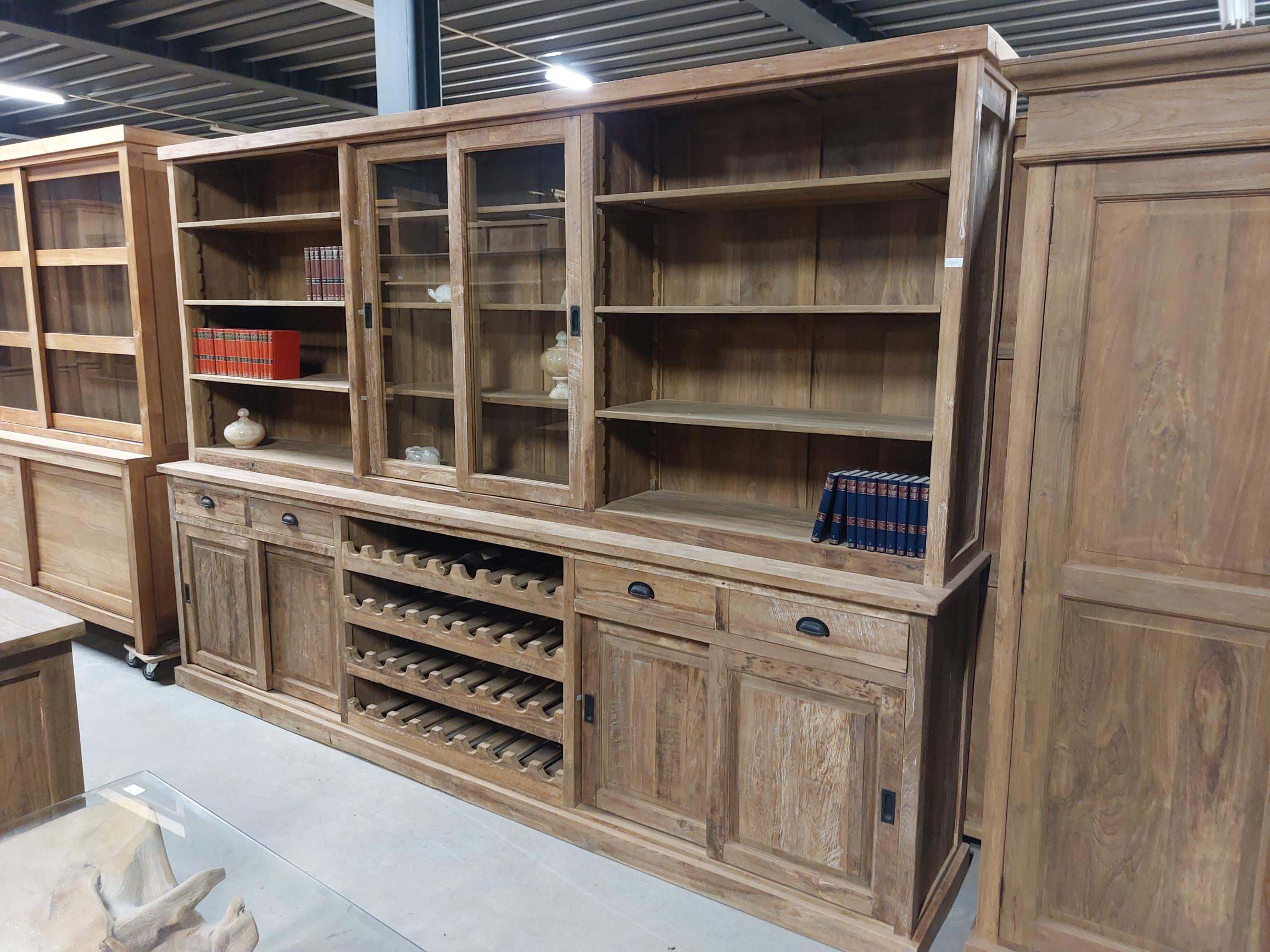 Rustieke buffetkast 320cm - Specialist in Teak Maatwerk