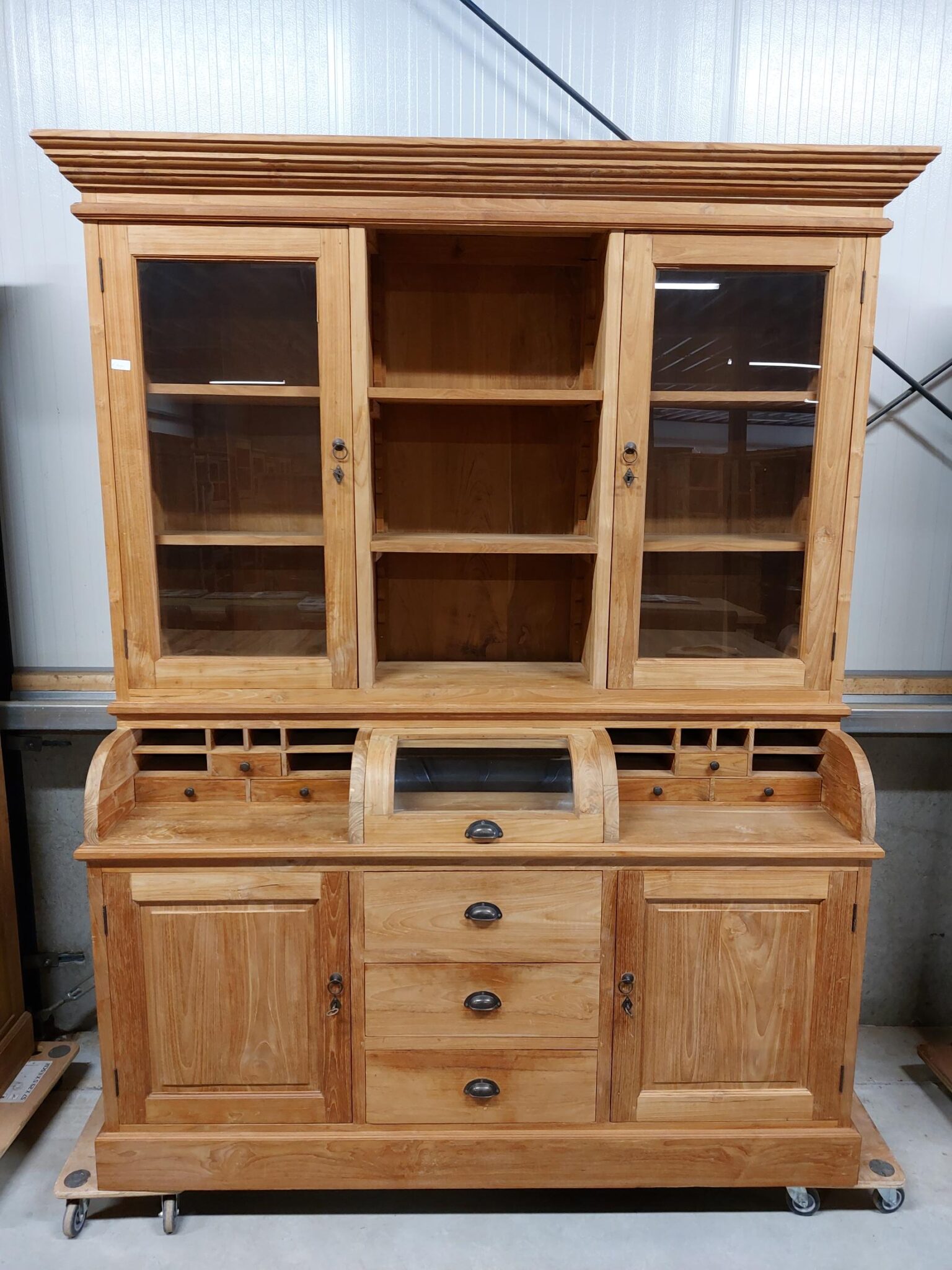 Bolklep buffetkast 180cm - Specialist in Teak Maatwerk