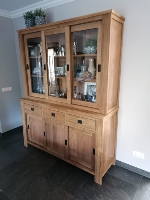 Buffetkast met schuifdeuren 160cm - Specialist in Teak Maatwerk