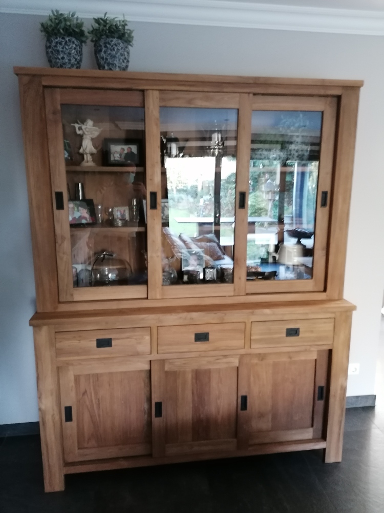 Buffetkast met schuifdeuren 160cm - Specialist in Teak Maatwerk