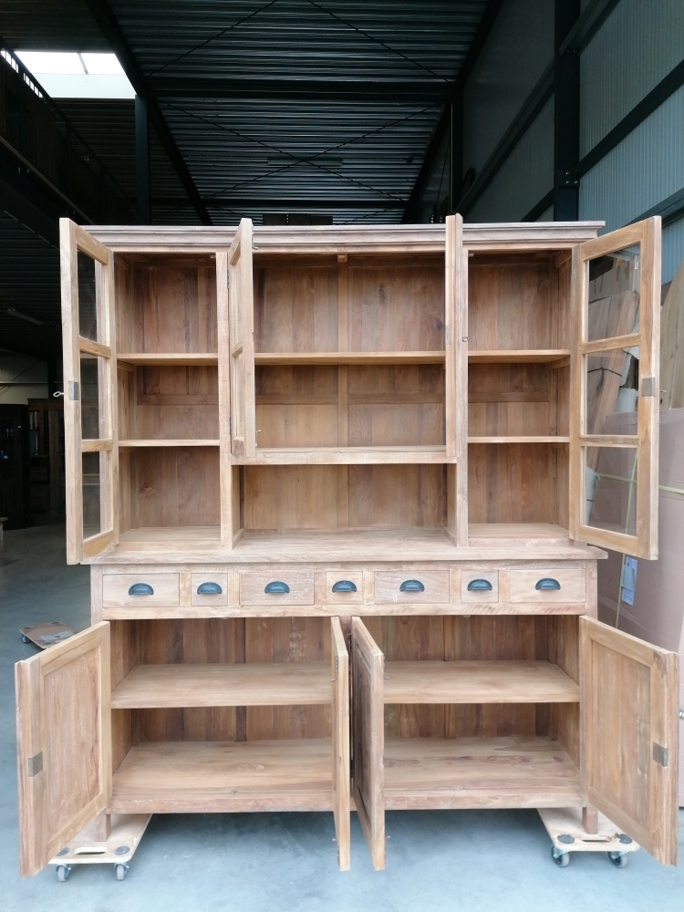 Robuuste teak buffetkast 180 cm - Specialist in Teak Maatwerk